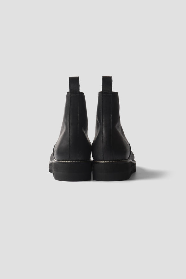 "PULL TAB ZIP BOOTS" TMTK-S-0039 BLACK LEATHER – Tomo & Co official web ...
